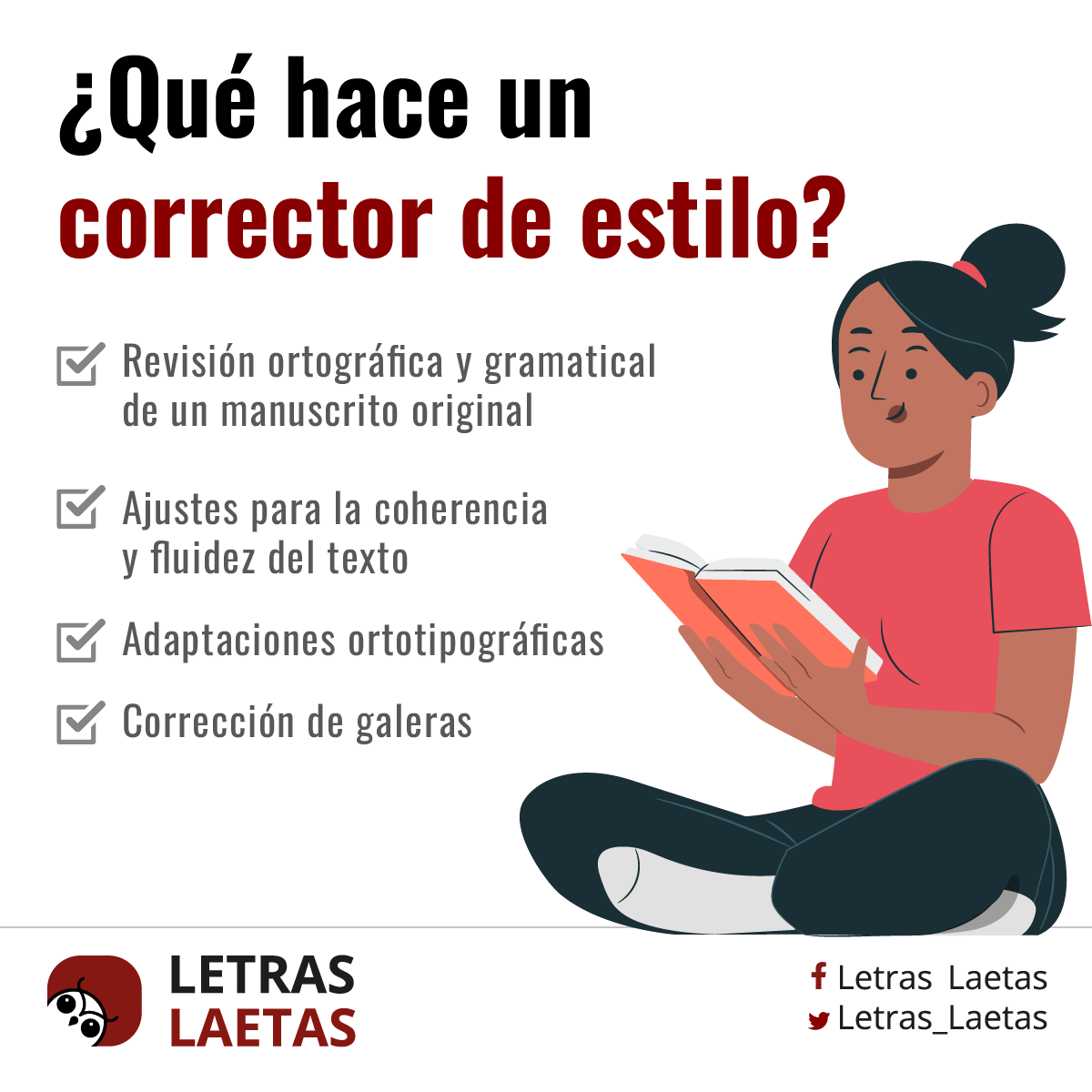 ¿Qué hace un corrector de estilo? | Letras Laetas